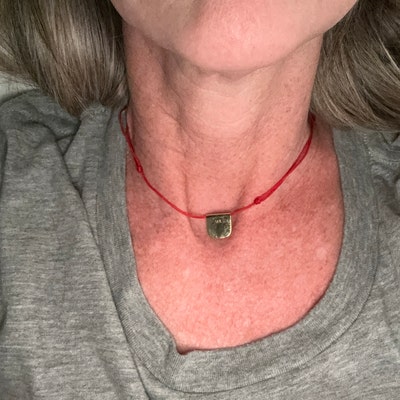 Handmade 18K Gold Plated Red Silk String Ring Unique Design Adjustable ...