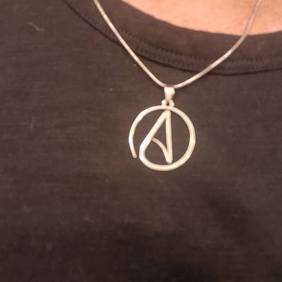 Atomic Whirl Necklace, Bohr Atom Nuclear Atheist Symbol Charm Pendant ...