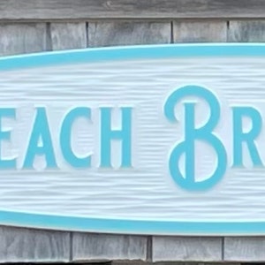 Personalized Custom PVC Sign for Your Beach Home Coastal Retreat 47x11 ...