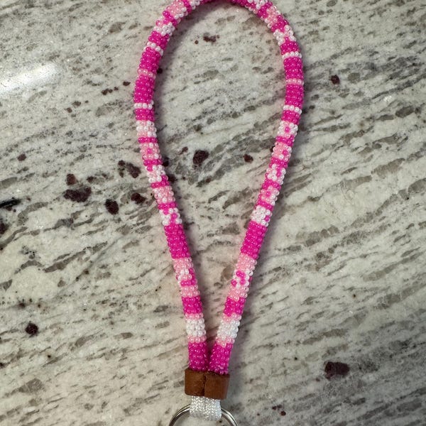 Handmade Seed Bead Wristlet Keychain: Native Style Beadwork - Etsy