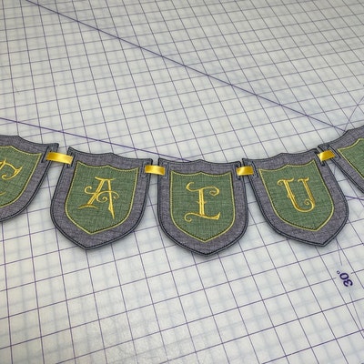Shield Banner in the Hoop Banners Machine Embroidery Designs Applique ...