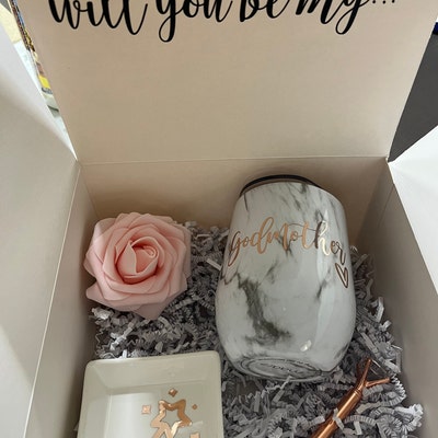 Godmother Proposal Box Idea Godmother Tumbler Will You Be My Godparents ...