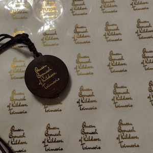 GOLD FOIL Initial Stickers Clear Gloss Gold Monogram Labels ...