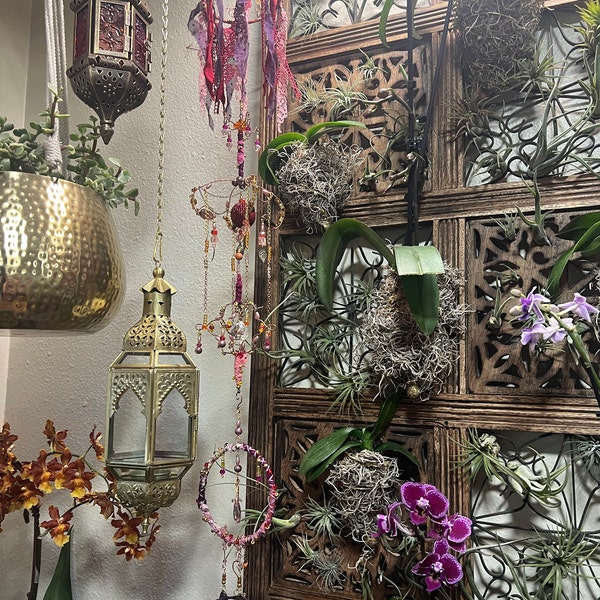 Home Protection Amulet, Wire Sun Catcher, Beaded Wall Decor ...