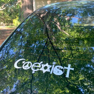 Coexist Vinyl Decal Car Window, Mirror, Bumper, Laptop, Cornhole ...