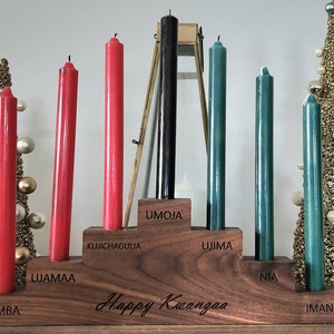Traditional Brown Wooden Kinara With Gold Finish - Etsy