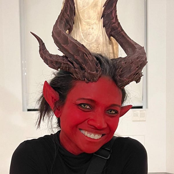 Devil Raphael Haarlep Incubus Horns Hand Painted Cosplay Replica Baldur ...