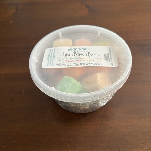 Shimmering Sugar Hex Drink Drops Flavored Sugar Cubes for Mocktails ...