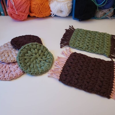 Crochet Pattern, Crochet Meadow Mug Rug PATTERN Only, Crochet Mug Rug ...