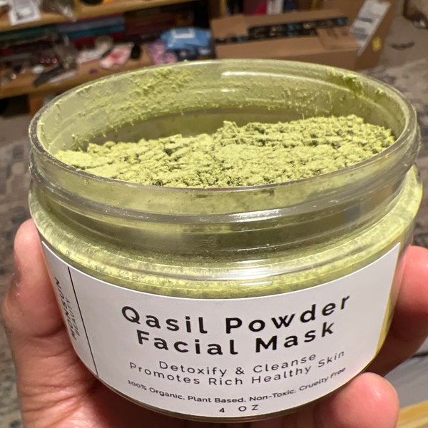 Qasil Organics Pure Qasil Mask Powder for Hair and Skin, Skincare ...