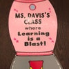 Welcome Teacher Rocket Ship Sign Learning is a Blast Personalized Name ...