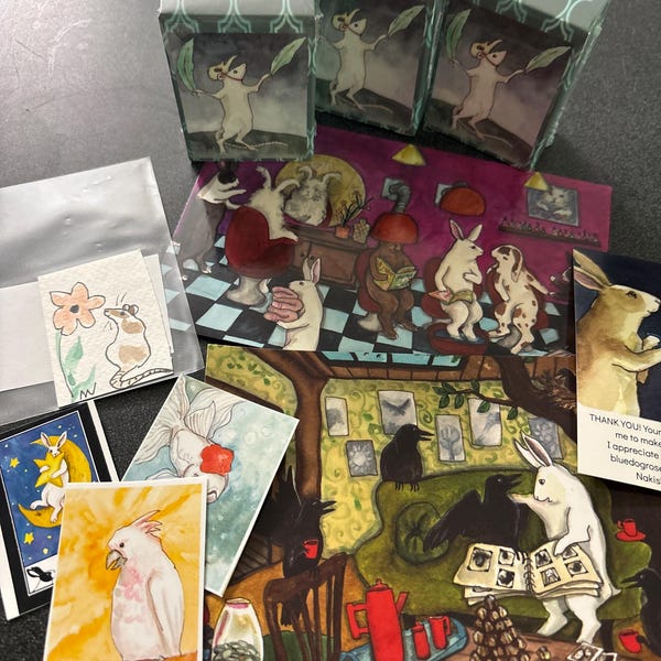 The Rabbit Tarot Deluxe Version Animal Art Card Deck From Original Art ...