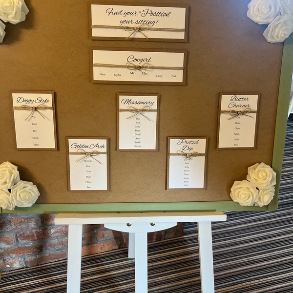 Personalised Wedding Table Plan Cards | Rustic Heart Design | Wedding ...