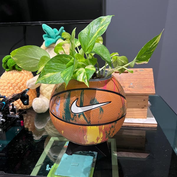 Nike Mini Basketball Hanging Planter (white Macrame OG) - Etsy