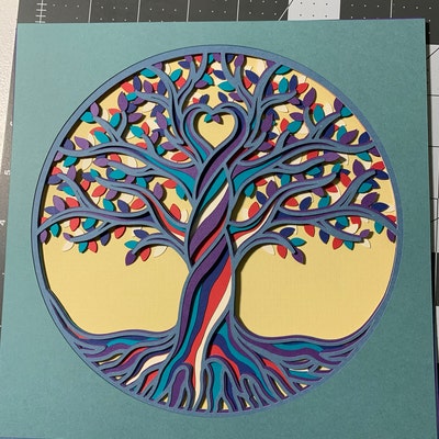 Personalized 3D Family Tree Shadow Box/ Family Tree Mandala SVG ...