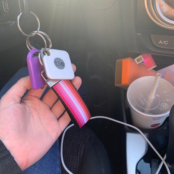 Lesbian Flag Keychain Lesbian Flag Wristlet Lesbian Key Fob Lesbian