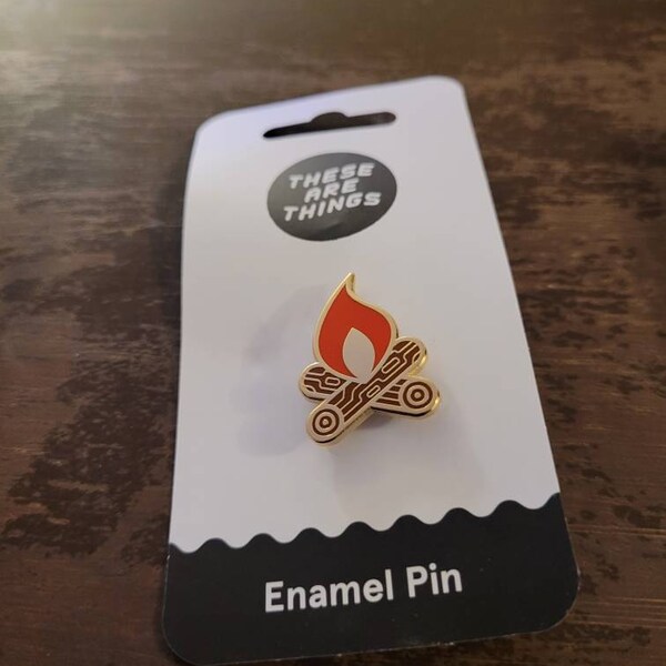 Campfire Enamel Pin - Etsy
