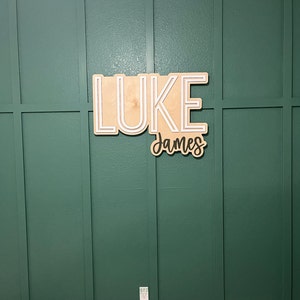 Custom Wooden Outlined Name Sign for Nursery - Etsy