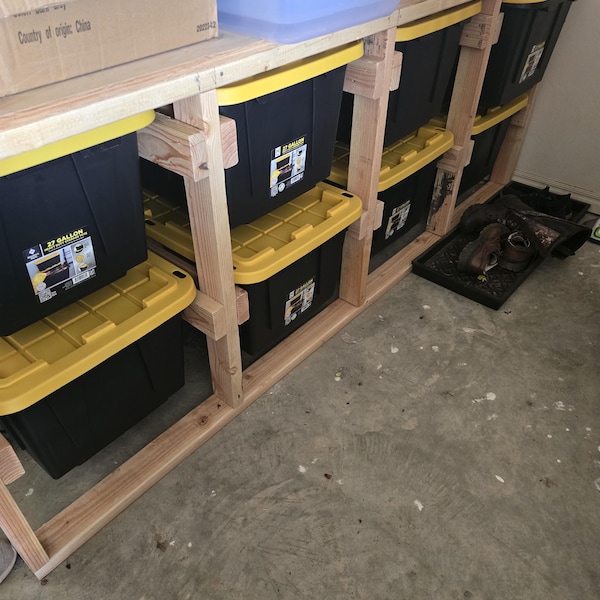 27 Gallon Tote Storage Workbench Build Plan| 8 UNIT DIY Tote Storage ...