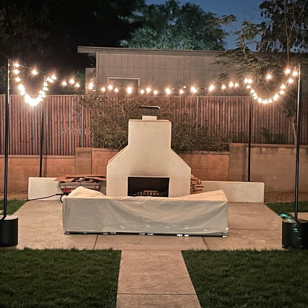 IYN Stands - String Light Pole Stand With Brackets - Hang String Lights ...