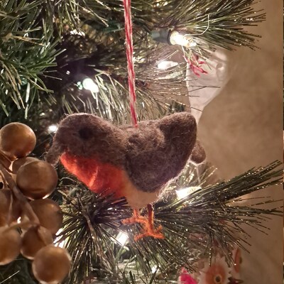 Tufted Bird Christmas Ornament Fair Trade Robin Handmade in Nepal - Etsy