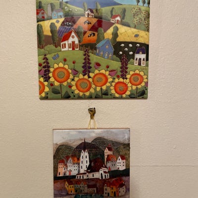 Trivet Ceramic Tile Square Landscape Sunflowers Art Print Ceramic - Etsy