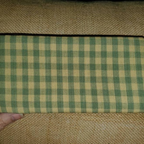 Sage Green Large Check Homespun Fabric | Cotton Quilt Apparel Home ...