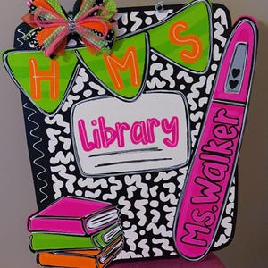 Teacher Door Hanger, Classroom Door Hanger, Back to School, Retro Door ...