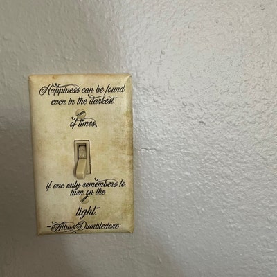 Happiness Quote Light Switch Plate Handmade featured on Buzzfeed - Etsy