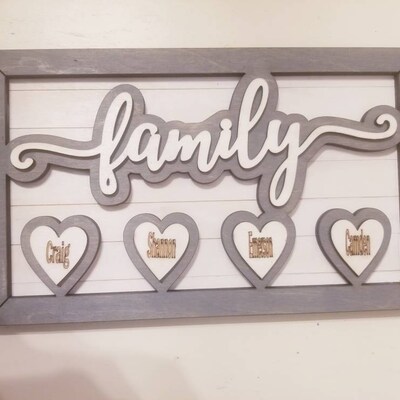 Family Frame Svg, Interchangeable Svg, Hearts Interchangeable Svg ...