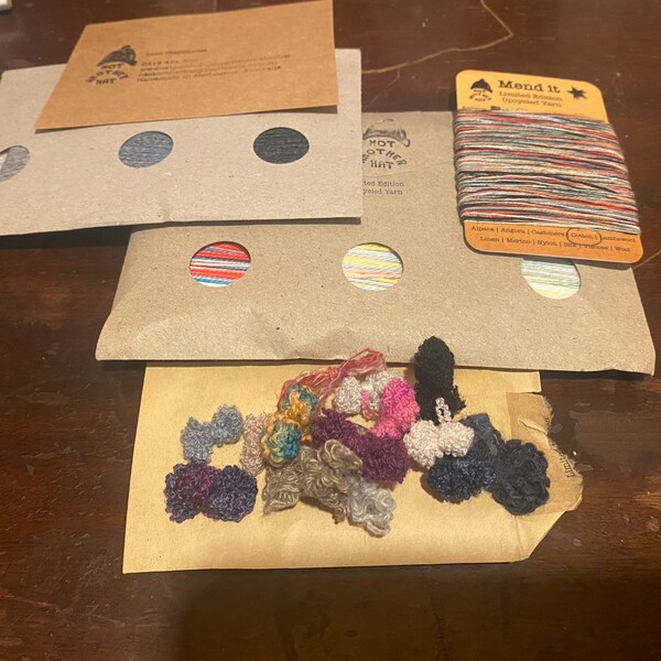 Mending Kit, Starter, Upcycled Yarn, Darning Kit, Mending Tools ...