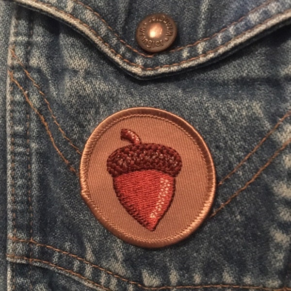 Acorn Patch - 2 Inch Diameter Embroidered Patch - Etsy