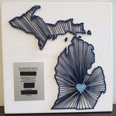 Made to Order Michigan String Art State Sign, Wood Sign, Wedding Gift ...