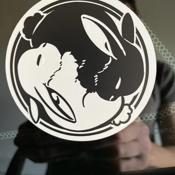 Mandala Rabbit Car Decal - Etsy