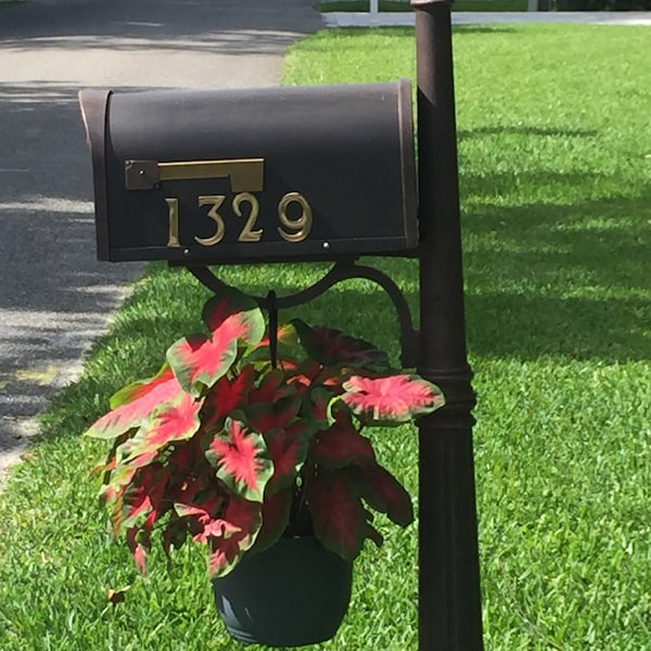 3 Inch Brass Mailbox Numbers 0-9 – Self Adhesive Floating Numbers ...