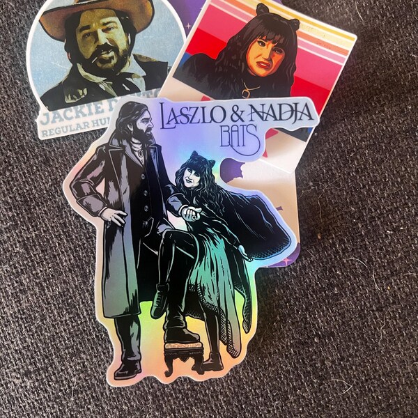 What We Do in the Shadows Vinyl Sticker: Laszlo & Nadja Bats (3x3 In ...