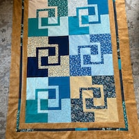 Digital Download Rough Waters Quilt Pattern, BOM Pattern, Sampler Pattern, Twin Size 62" X 86 ...