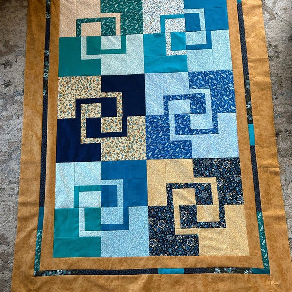 Digital Download 3YD Echo Quilt Pattern by Material Girlfriends: Easy Throw Size Three Yard ...