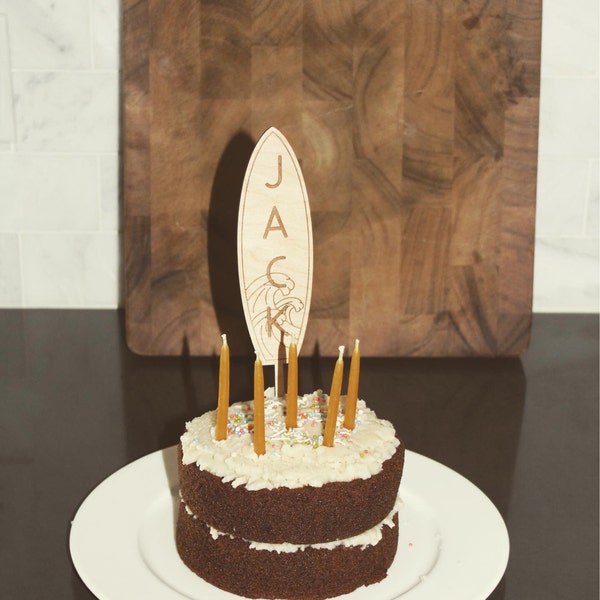 Surfboard Cake Topper Custom Surfing Cake Topper Boho Cake Topper ...