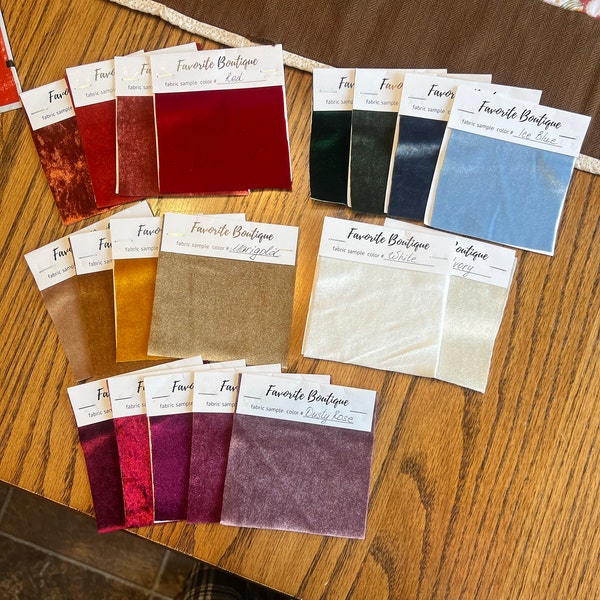 VELVET SWATCH SAMPLE Fabric Sample of Stretch Velvet - Etsy