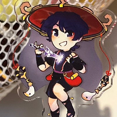 Nahida Keychain double Sided, One Side Epoxy Genshin Impact - Etsy