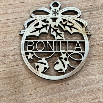 Christmas Ornament With Editable Files. Personalizable Three Designs ...