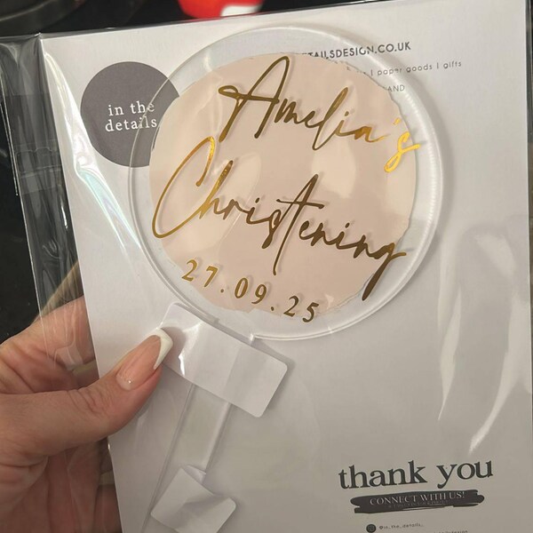 Acrylic Wedding Anniversary Cake Topper, Perspex Acrylic Cake Topper ...