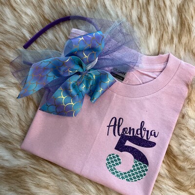 Mermaid Tail Birthday Numbers Birthday , Bundle Mermaid Birthday Girl 1 ...