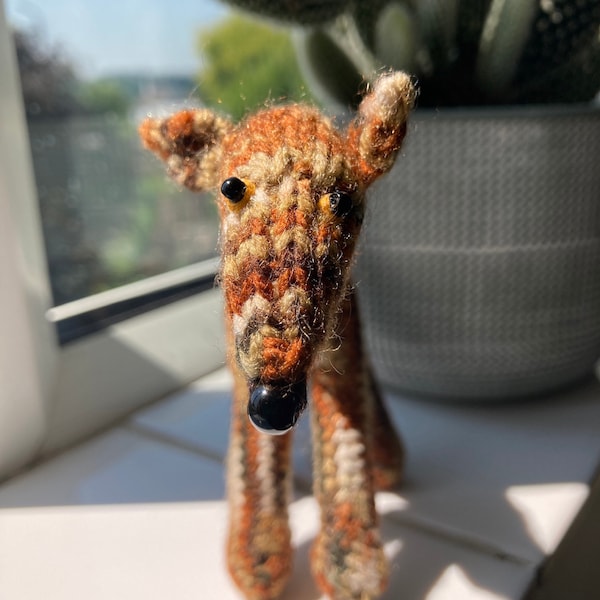 Lurcher Fluffy Scruffy Hairy Hand Knitted Sighthound Silver Light Grey ...