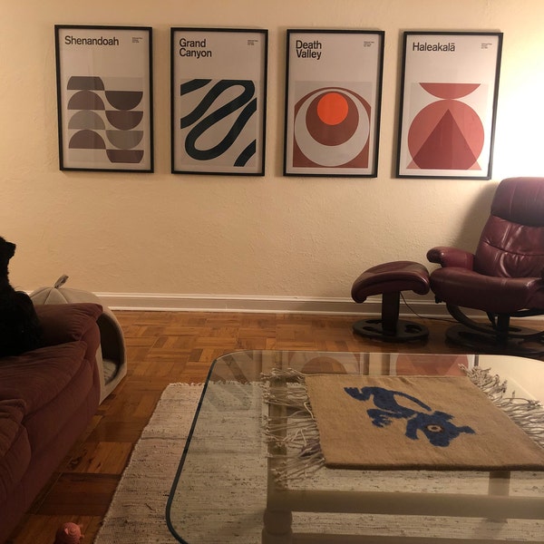 Death Valley National Park Mid-century Travel Poster, Abstract Travel ...