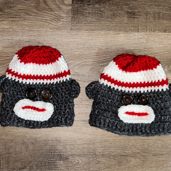 Crochet Pattern "sock Monkey" Cast Sock/toe Cover. Digital PDF Download ...