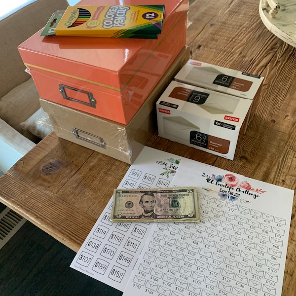 Printable 7,500 Dollar Savings Challenge Tracker, Save 7,500 Dollars in ...