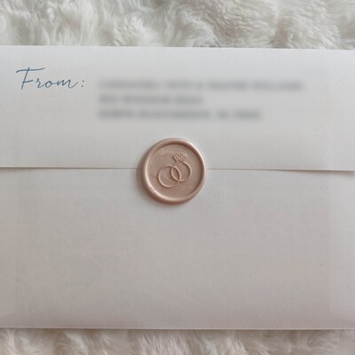 Wedding Rings Adhesive Wax Seal Sticker, Rings Wax Seal, Self Adhesive ...