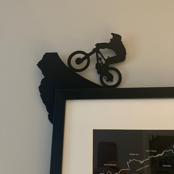 Mountain Biker Jumping Door Topper Decoration | Biking Downhill Decor ...